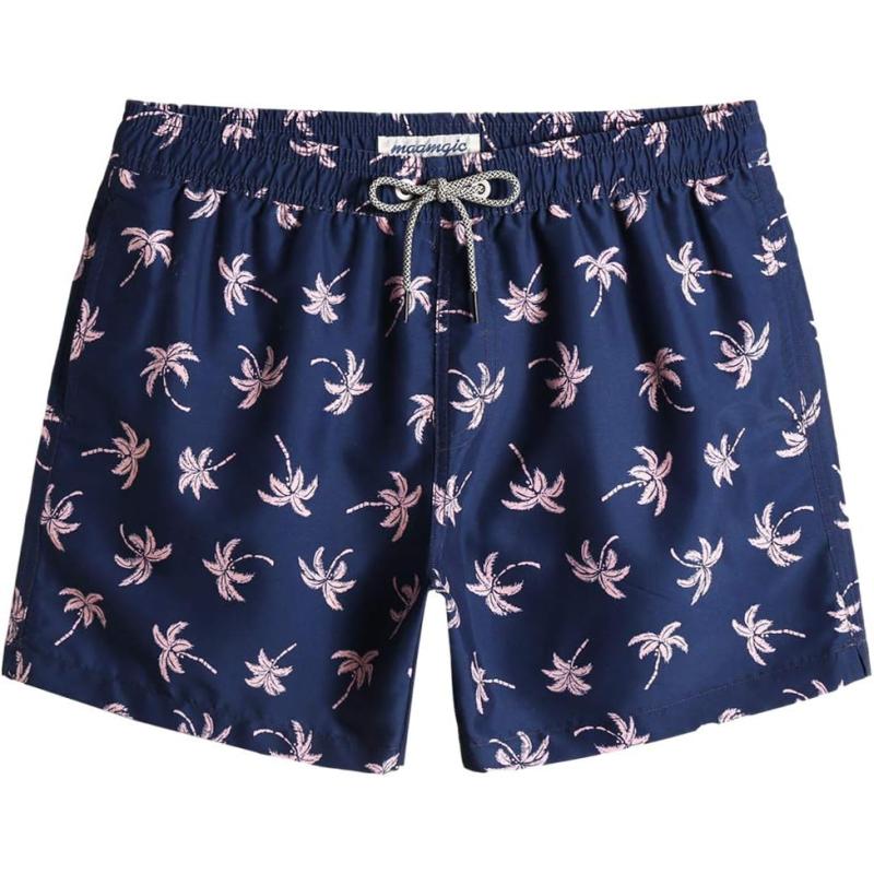 maamgic Mens Swim Trunks 5″ with Mesh Lining Quick Dry Bathing Suits ...