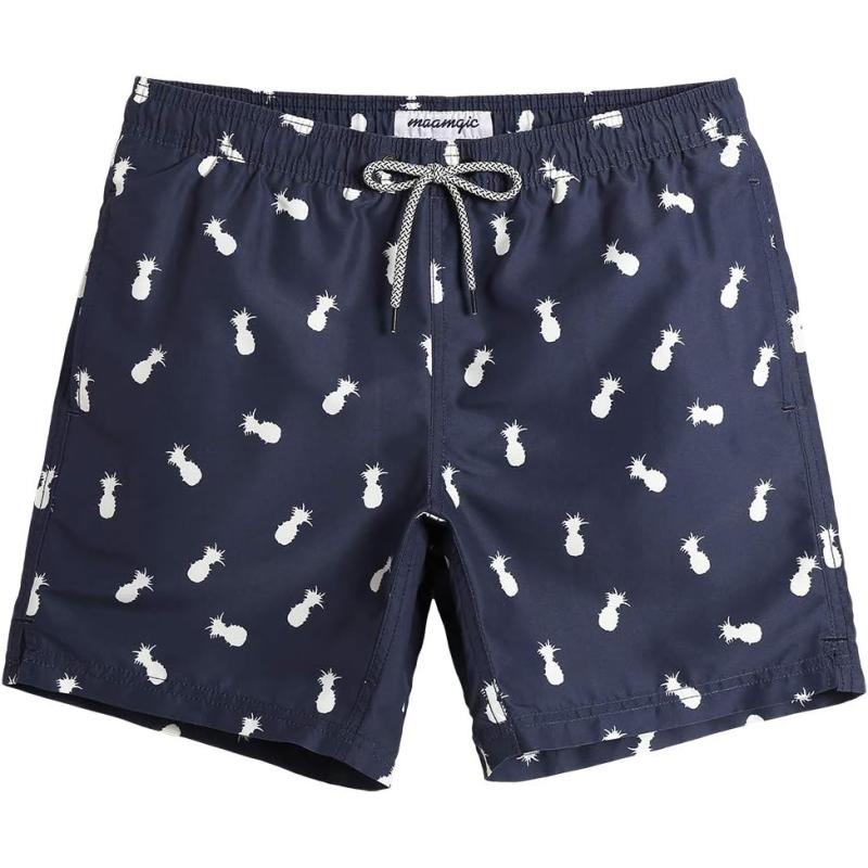 maamgic Mens Swim Trunks Quick Dry Swim Shorts with Mesh Lining Funny ...