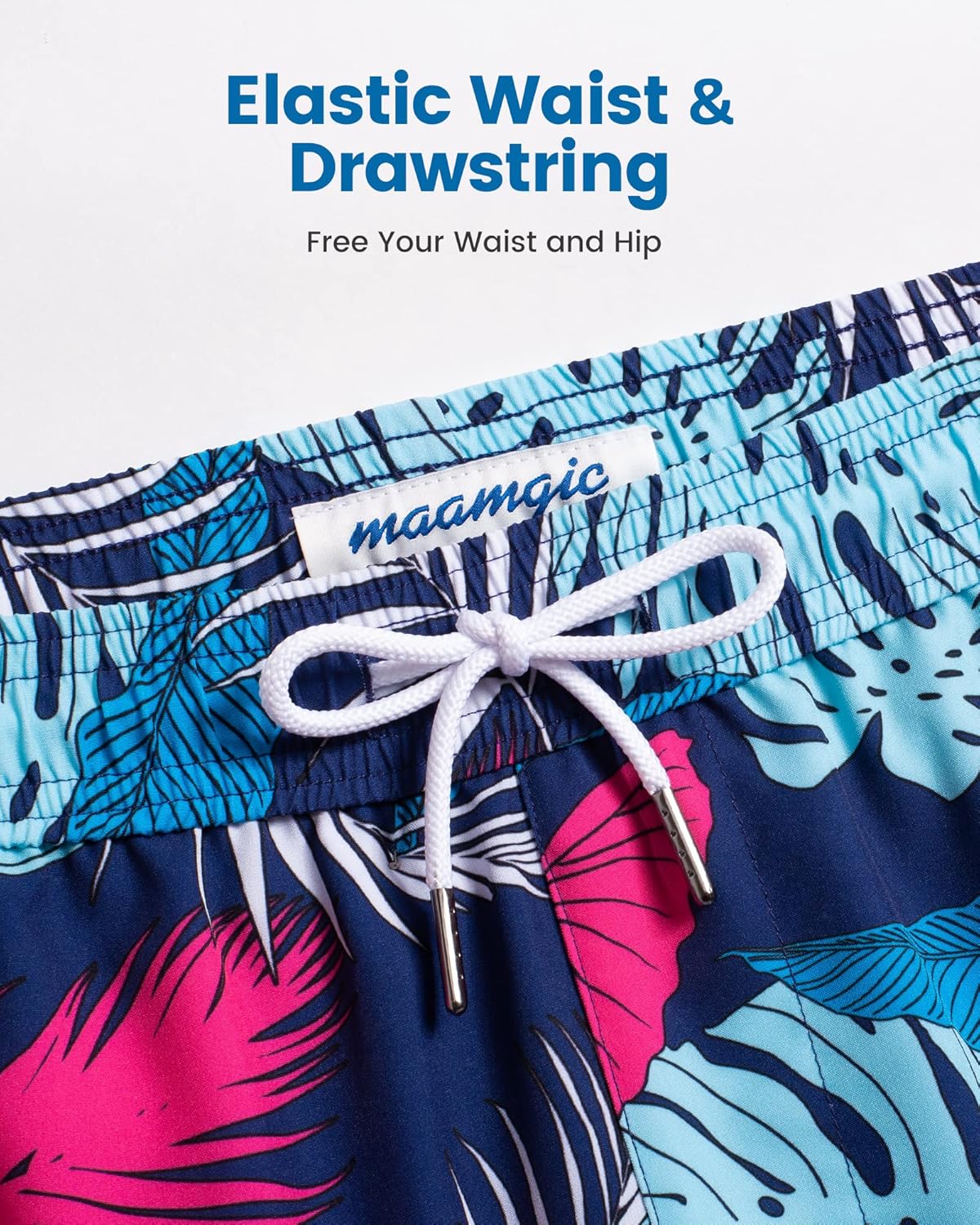 maamgic 5inch Mens Swim Trunks with Compression Liner 2-in-1 Swimming ...