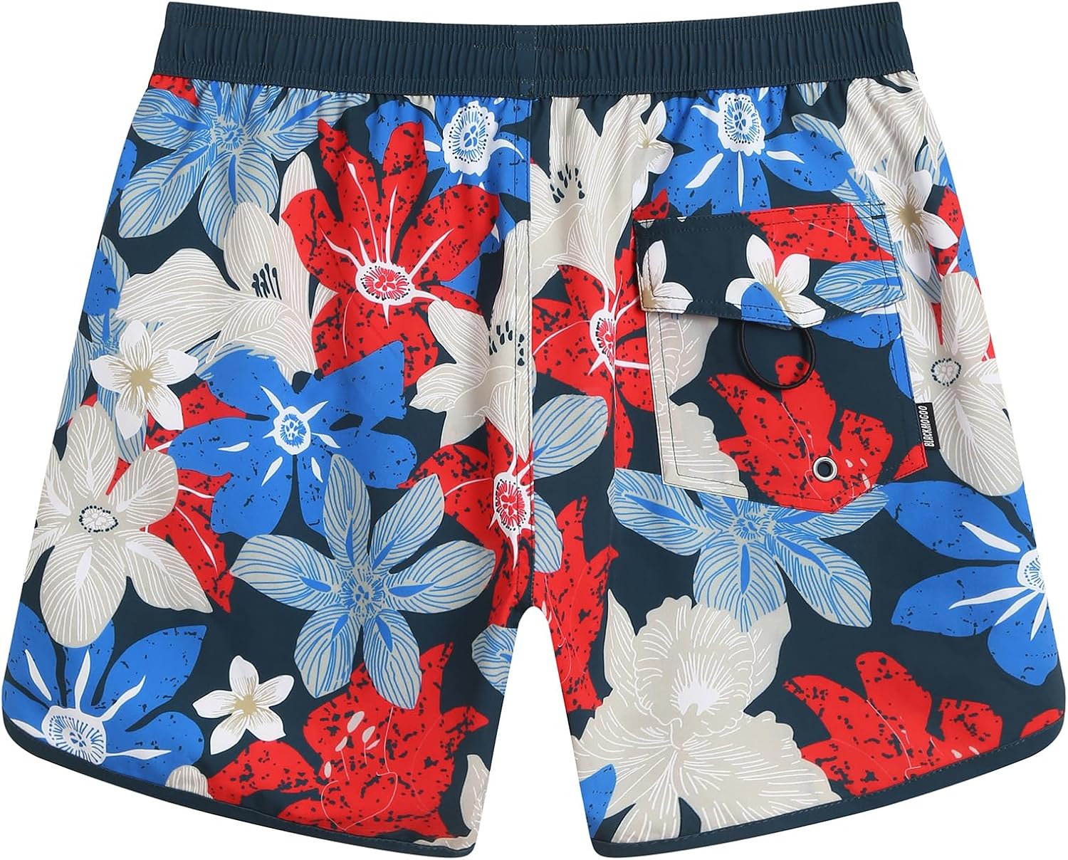 Mens 5″ Vintage Swim Trunks 80s 90s Quick Dry Swim Shorts Retro 4-Way ...