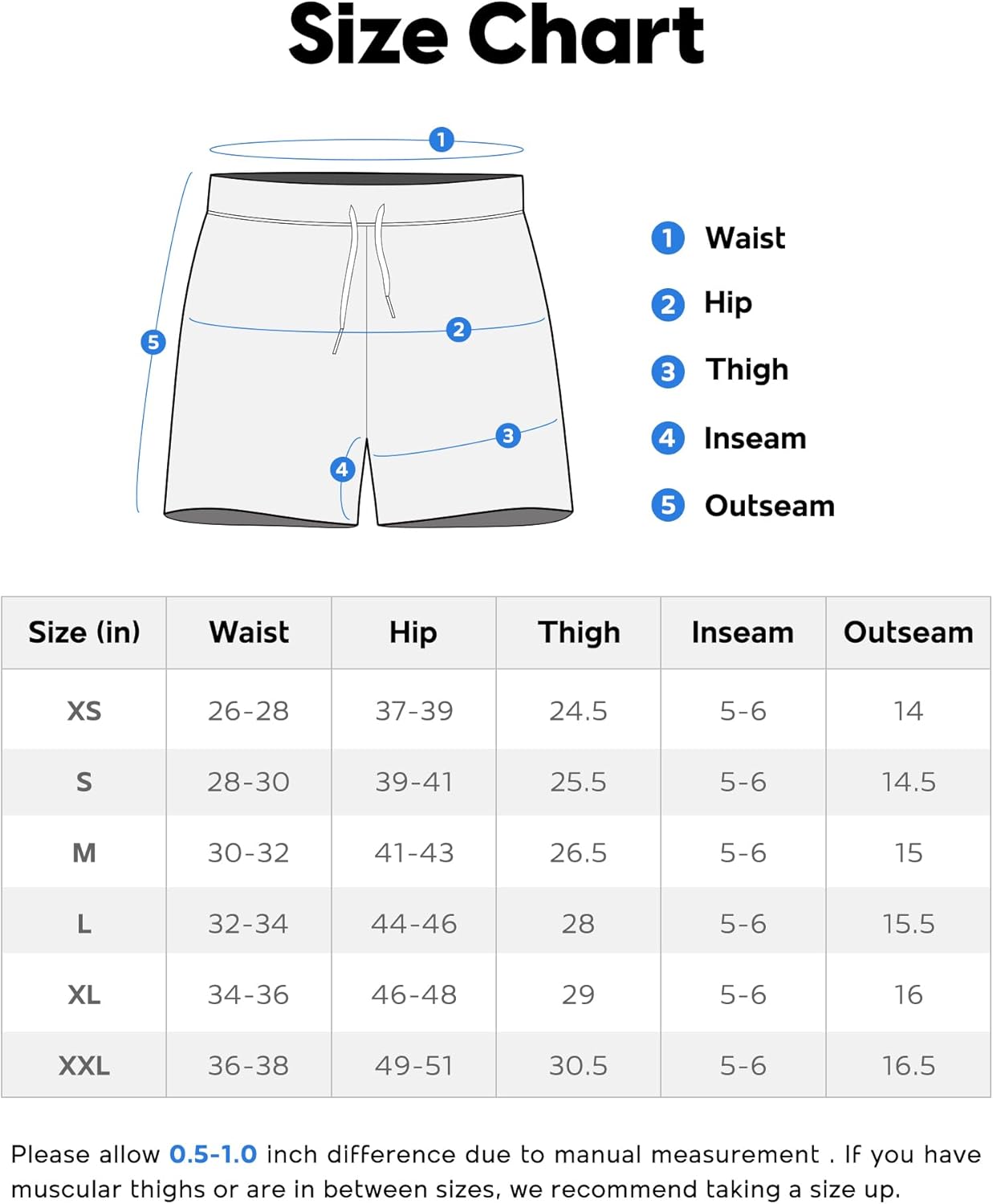 maamgic Mens 5.5 Inch Swim Trunks with Compression Liner Board Shorts ...