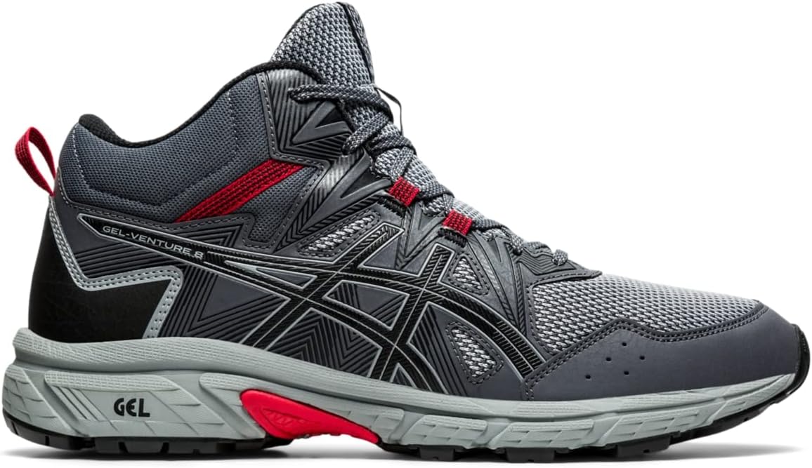 ASICS Men’s Gel-Venture 8 Mid Top Running Shoes(Grey) - ASICS Sneakers